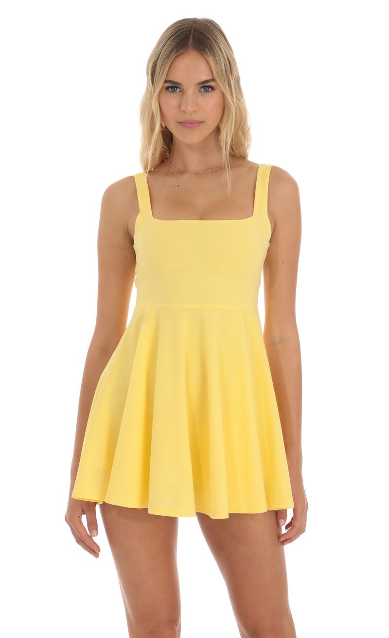 Yellow Skater Dress
