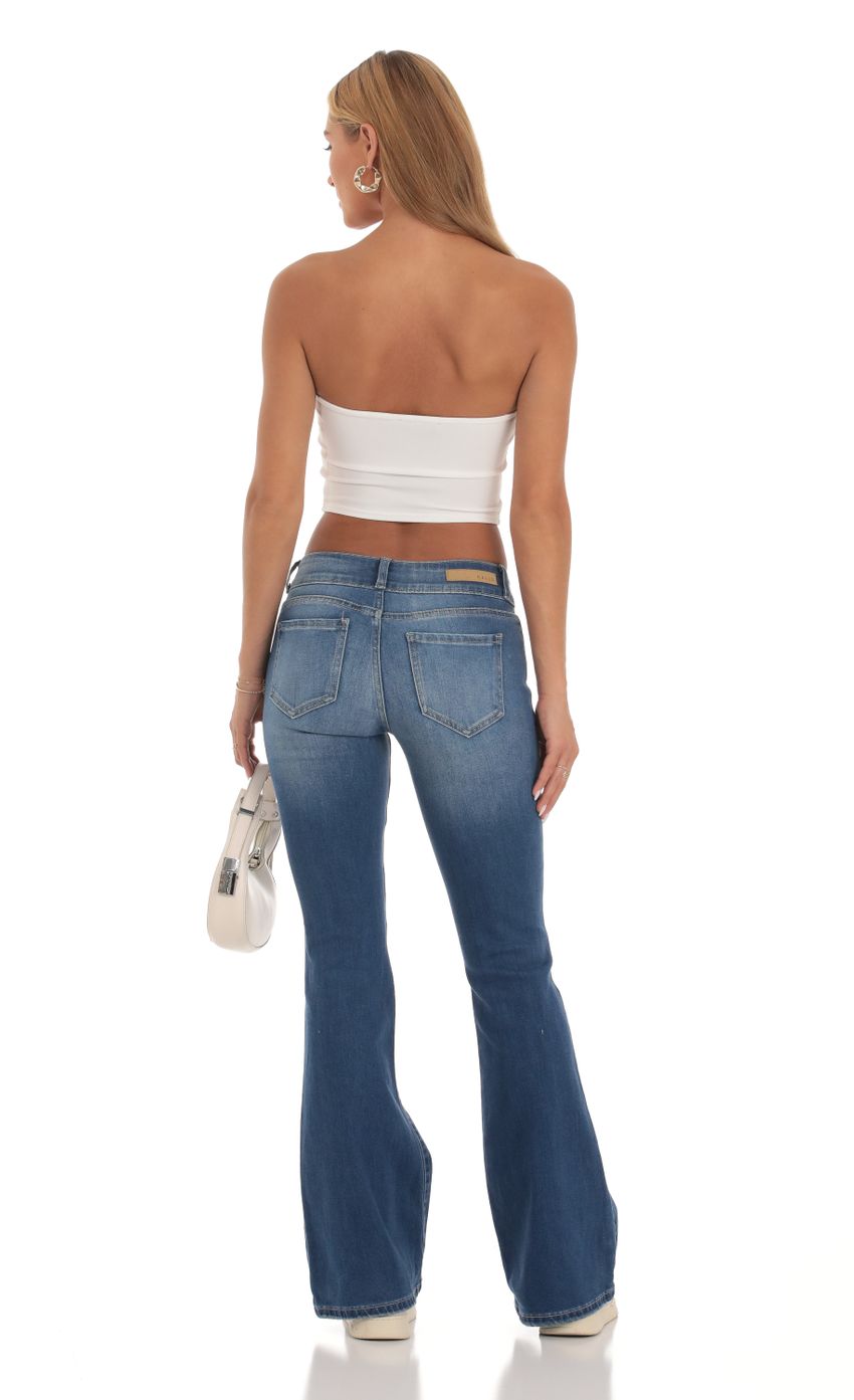 Low Rise Flare Jeans in Light Denim | LUCY IN THE SKY